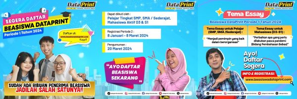 Beasiswa DataPrint periode 1 tahun 2024 telah dibuka - DataPrint