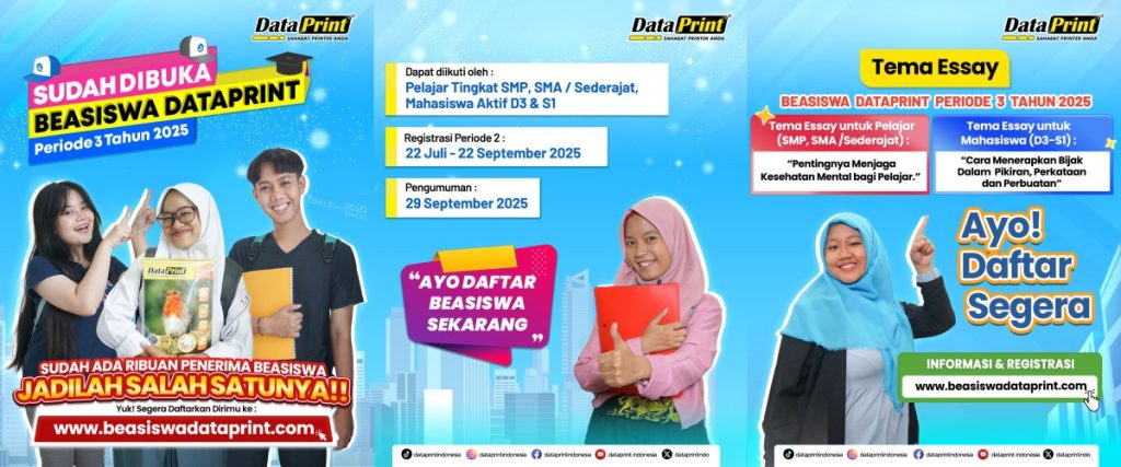 Beasiswa DataPrint Periode 3 Tahun 2025 Telah Dibuka - DataPrint